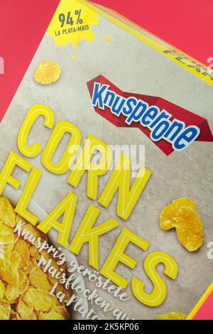 Hamburg, Germany - October 8 2022: Knusperone Corn Flakes in der ...