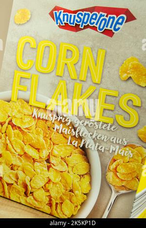 Hamburg, Germany - October 8 2022: Knusperone Corn Flakes in der ...