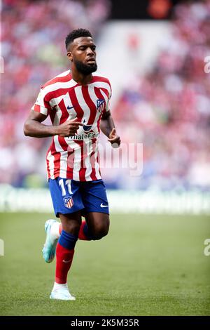 Thomas Lemar of Atletico Madrid looks during the La Liga Santander ...