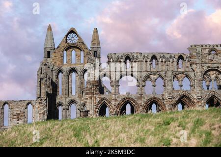 Whitby, Yorkshire, united kingdom, 23, March 2014 iconic Whitby abbey ...