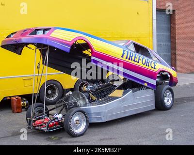 Fireforce jet powered funny car driven by Martin Hill Stock Photo - Alamy