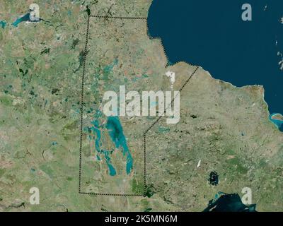 Manitoba, province of Canada. High resolution satellite map. Locations ...