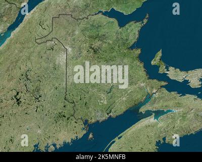 New Brunswick, province of Canada. High resolution satellite map ...