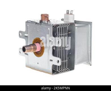Magnetron from a microwave oven with magnet in its mounting box Stock ...