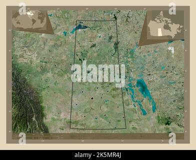 Saskatchewan, province of Canada. High resolution satellite map Stock ...