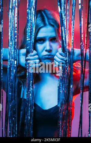 boring party frustrated woman bad birthday unhappy Stock Photo - Alamy