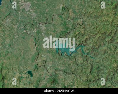 Dadra and Nagar Haveli, union territory of India. Colored elevation map ...