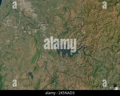 Dadra and Nagar Haveli, union territory of India. Grayscale elevation ...
