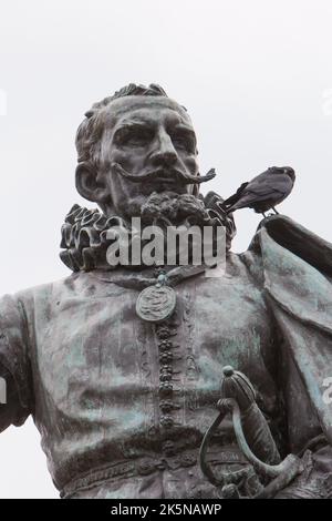 Statue of Jan Pieterszoon Coen who was an officer of the Dutch East ...