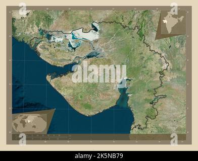 Gujarat, state of India. High resolution satellite map Stock Photo - Alamy