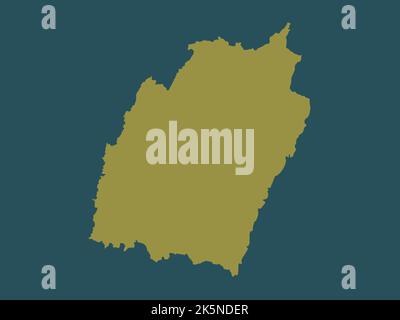 Manipur, state of India. Solid color shape. Locations of major cities ...