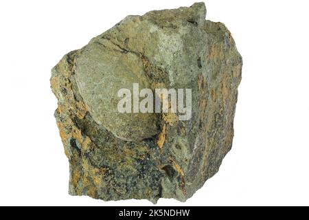 agate in matrix from Idar-Oberstein, Germany isolated on white ...