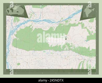 Meghalaya, state of India. Open Street Map Stock Photo - Alamy