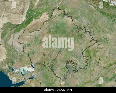 Rajasthan, state of India. High resolution satellite map. Locations and ...