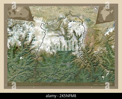 Sikkim, state of India. High resolution satellite map Stock Photo - Alamy