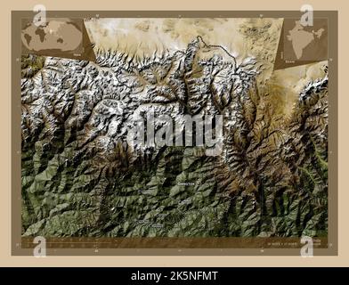 Sikkim, state of India. Low resolution satellite map Stock Photo - Alamy