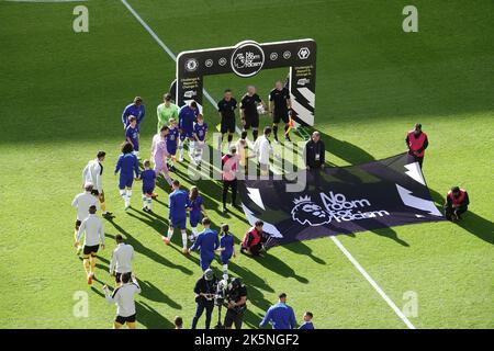 Fulham, London, UK. 8th Oct, 2022. The Premier League signage to try ...