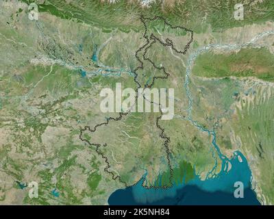 West Bengal, state of India. High resolution satellite map. Locations ...