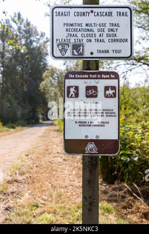 Sign post and dirt path along the Camino de Santiago toward Pamplona ...