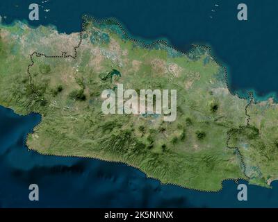 Jawa Barat, province of Indonesia. High resolution satellite map ...