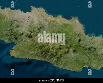 Jawa Barat, province of Indonesia. Low resolution satellite map ...