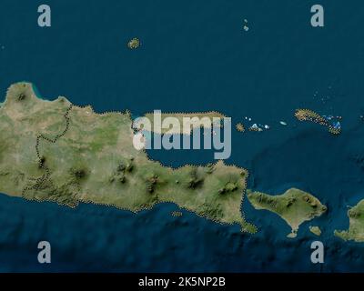 Jawa Timur, province of Indonesia. Low resolution satellite map ...