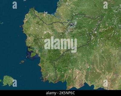 Kalimantan Barat, province of Indonesia. High resolution satellite map ...