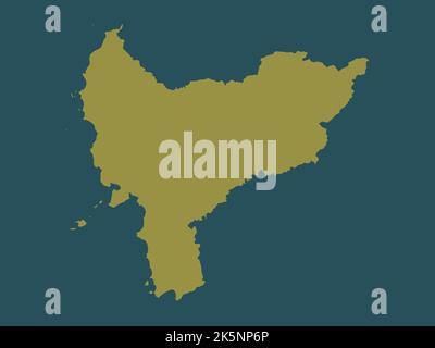 Kalimantan Barat, province of Indonesia. Solid color shape. Locations ...