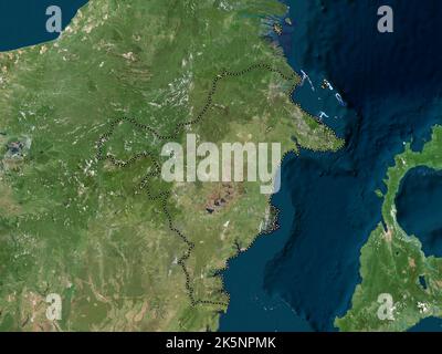 Kalimantan Timur, province of Indonesia. High resolution satellite map ...