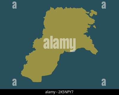 Kalimantan Utara, province of Indonesia. Solid color shape. Locations ...