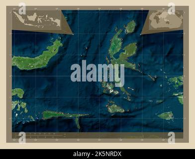 Maluku Utara, province of Indonesia. High resolution satellite map ...