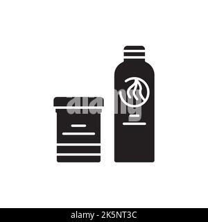 Clarifiers and oxides for hair coloring color line icon. Pictogram for ...