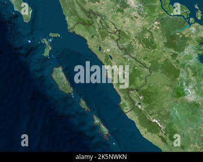 Sumatera Barat, province of Indonesia. High resolution satellite map ...