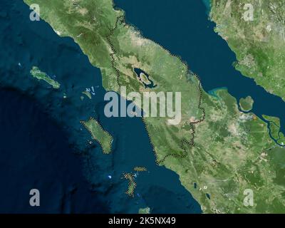 Sumatera Utara, province of Indonesia. High resolution satellite map ...