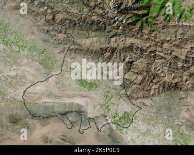 Alborz, province of Iran. High resolution satellite map. Locations of ...