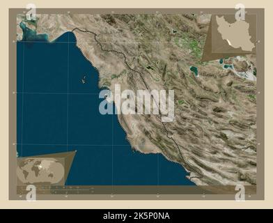 Bushehr, province of Iran. High resolution satellite map Stock Photo ...
