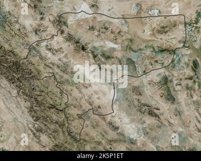 Esfahan, province of Iran. High resolution satellite map. Locations of ...
