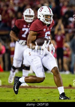 Stanford wide receiver Elijah Higgins runs a drill at the NFL football ...