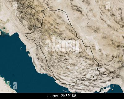 Fars, province of Iran. Low resolution satellite map. Corner auxiliary ...