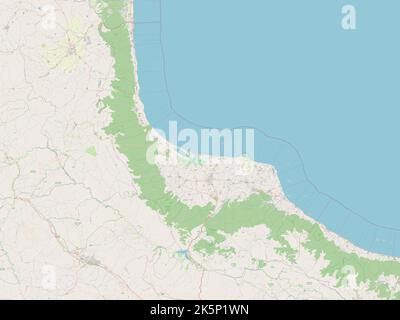 Gilan, province of Iran. Open Street Map. Locations of major cities of ...