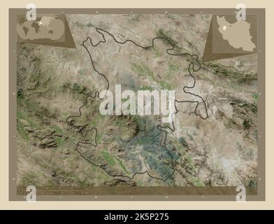 Hamadan, province of Iran. High resolution satellite map Stock Photo ...