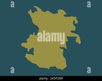 Hamadan, province of Iran. Solid color shape. Locations and names of ...