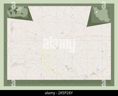 Hamadan, province of Iran. Open Street Map Stock Photo - Alamy