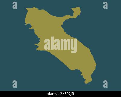 Ilam, province of Iran. Solid color shape. Locations and names of major ...