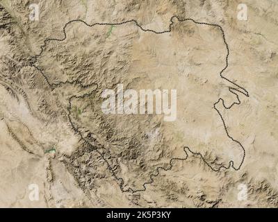 Kordestan, province of Iran. Low resolution satellite map. Locations of ...