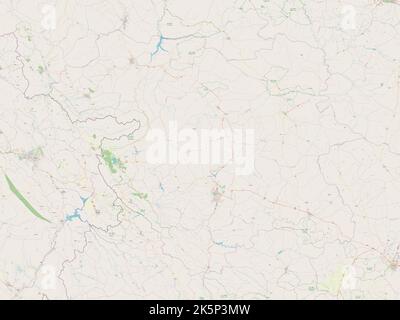 Kordestan, province of Iran. Open Street Map. Locations and names of ...