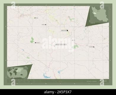 Lorestan, province of Iran. Open Street Map Stock Photo - Alamy