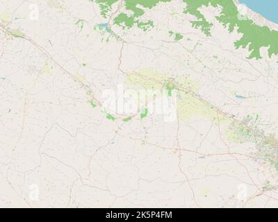 Qazvin, province of Iran. Open Street Map. Locations and names of major ...