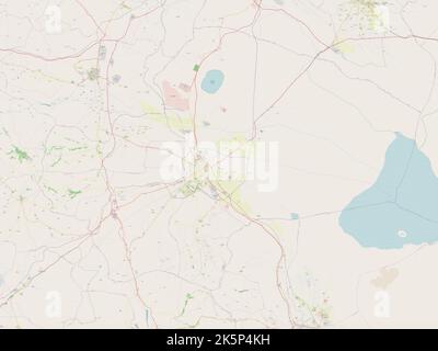 Qom, province of Iran. Open Street Map. Locations of major cities of ...