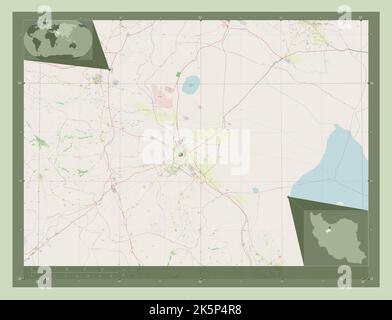 Qom, province of Iran. Open Street Map Stock Photo - Alamy